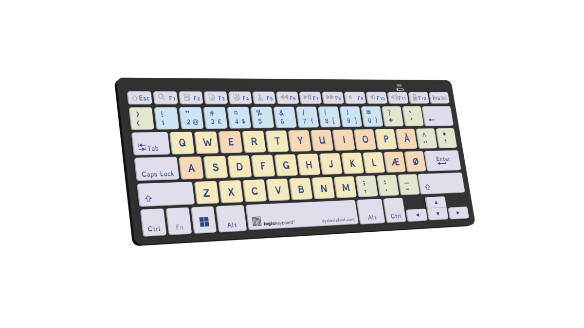 Dyslexia - Bluetooth Mini Keyboard, PC - Dyslexia - Lysoglup ApS